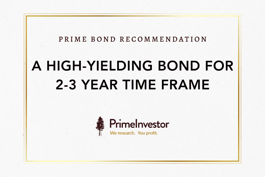Prime bond recommendation: a high-yielding bond for 2-3 year time frame ...