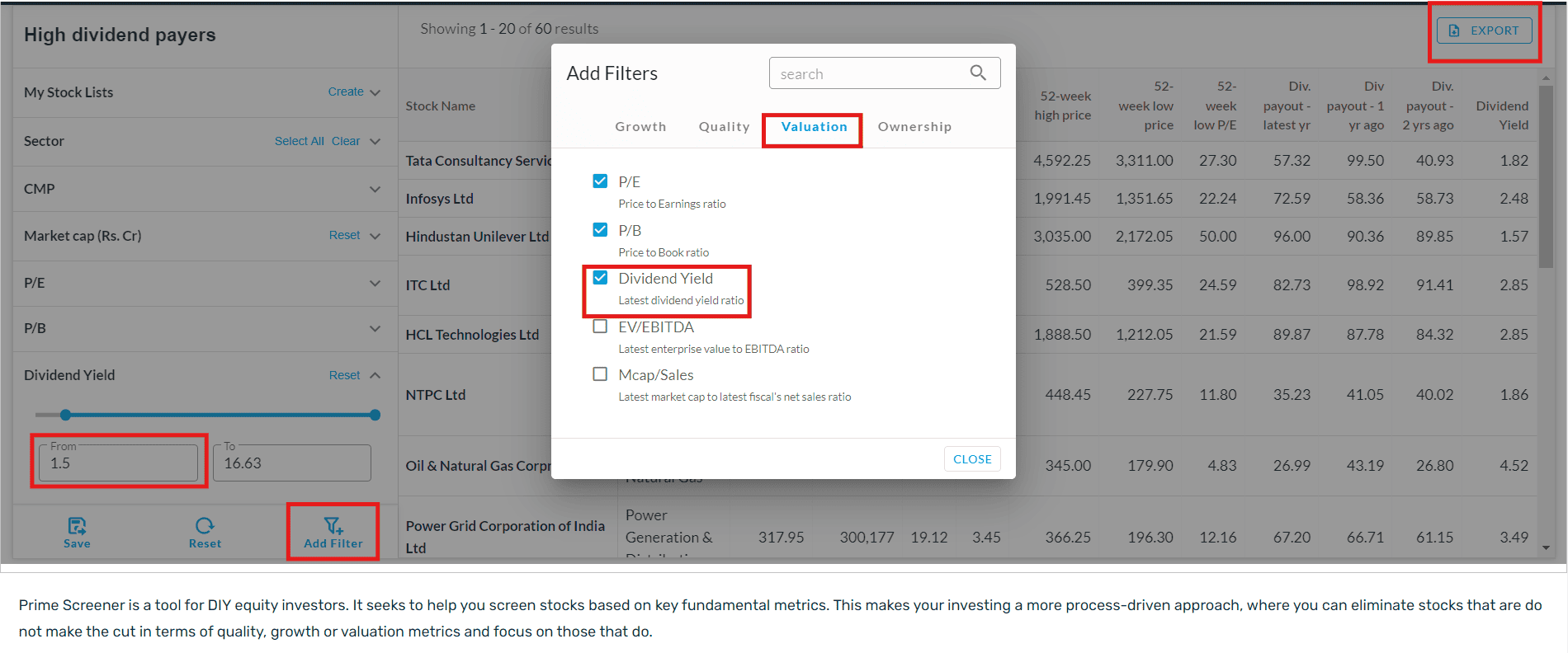 Prime Screener: Over 30 Top High Dividend Paying Stocks in India ...